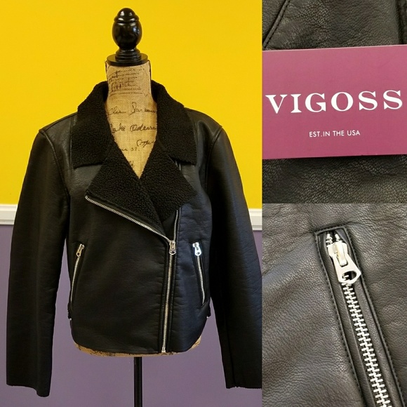 Vigoss | Jackets & Coats | Vigoss Faux Leather Biker Crp Jacket Nwt Plus Size | Poshmark